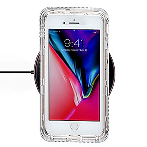 MXX iPhone 8 Plus Heavy Duty Case 3 in 1 Layers Rugged Rubber Shockproof Protection Case Cover for iPhone 7 Plus/iPhone 8 Plus - Clear (Transparent)