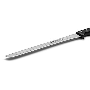 ARCOS Carving Knife 11 Inch Stainless Steel. Ham Slicer Knife to Cut Ham and Meat. Ergonomic Polyoxymethylene Handle and 280mm Blade. Series Universal. Color Black