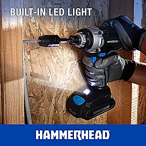 Hammerhead 20V 1/4 Inch Cordless Impact Driver Kit with 1.5Ah Battery and Charger – HCID201