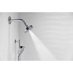 KOHLER 22170-G-CP Purist Three-Function Showerhead, Chrome Shower Head, Shower Head High Pressure, 1.75 GPM, Polished Chrome