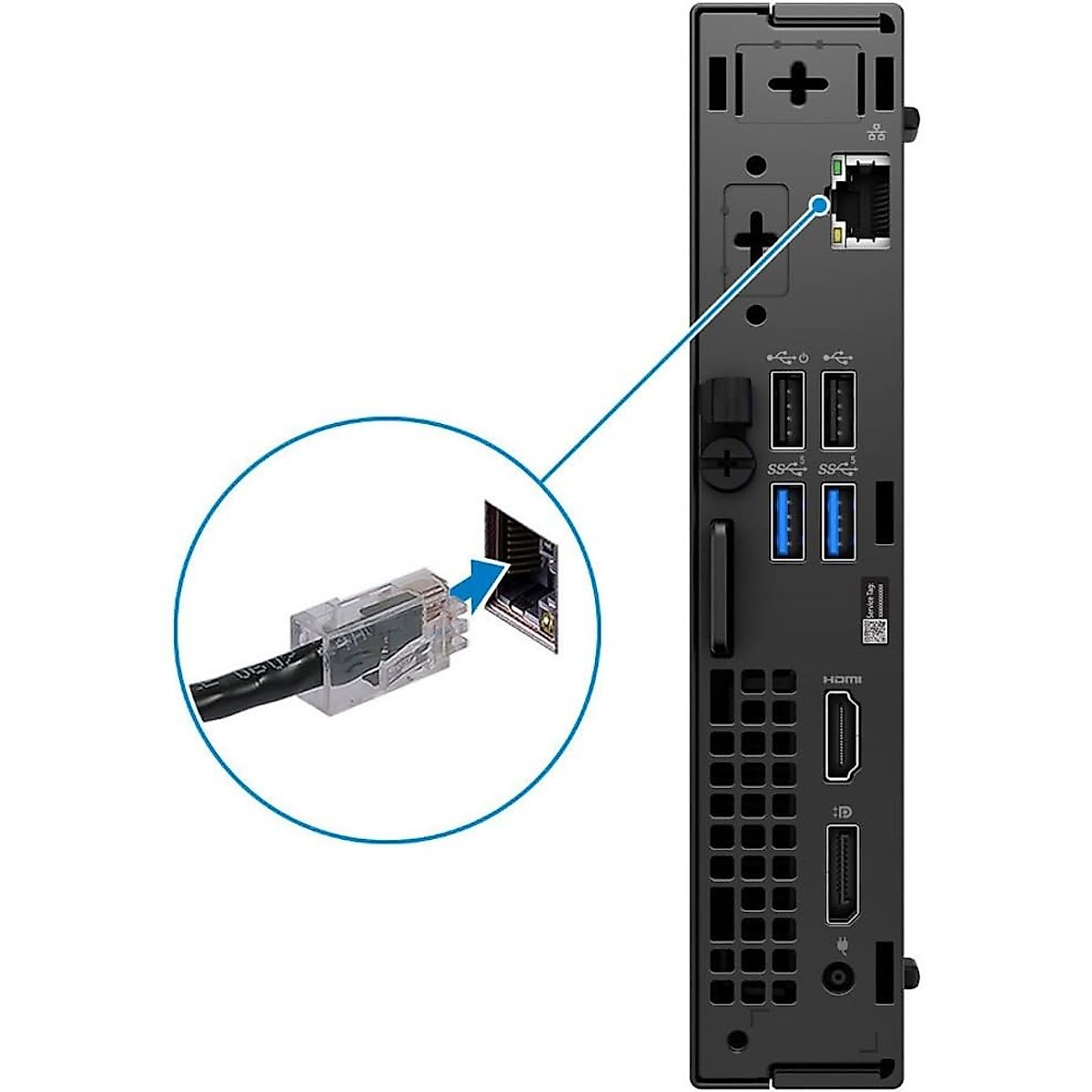 Dell OptiPlex 3000 Desktop Computer - Intel Core i5 12th Gen i5-12500T Hexa-core (6 Core) 2 GHz - 8 GB RAM DDR4 SDRAM - 256 GB M.2 PCI Express NVMe 3.0 x4 SSD - Micro PC - Black
