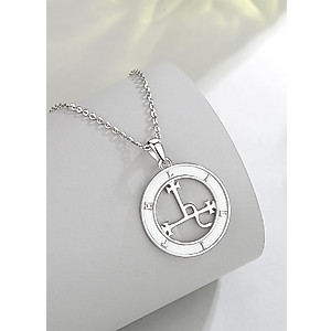 CELESTIA Lilith Necklace for Women Sterling Silver Pegan Jewelry Lilith Sigil Pegan Gifts for Women