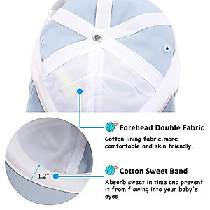 Bamery Toddler Baseball Hat for Boys&Girls Baby Baseball Cap Embroidery Dinosaur Kids Hat for 2-6T (Dinosaur Sky Blue, 2-6T)