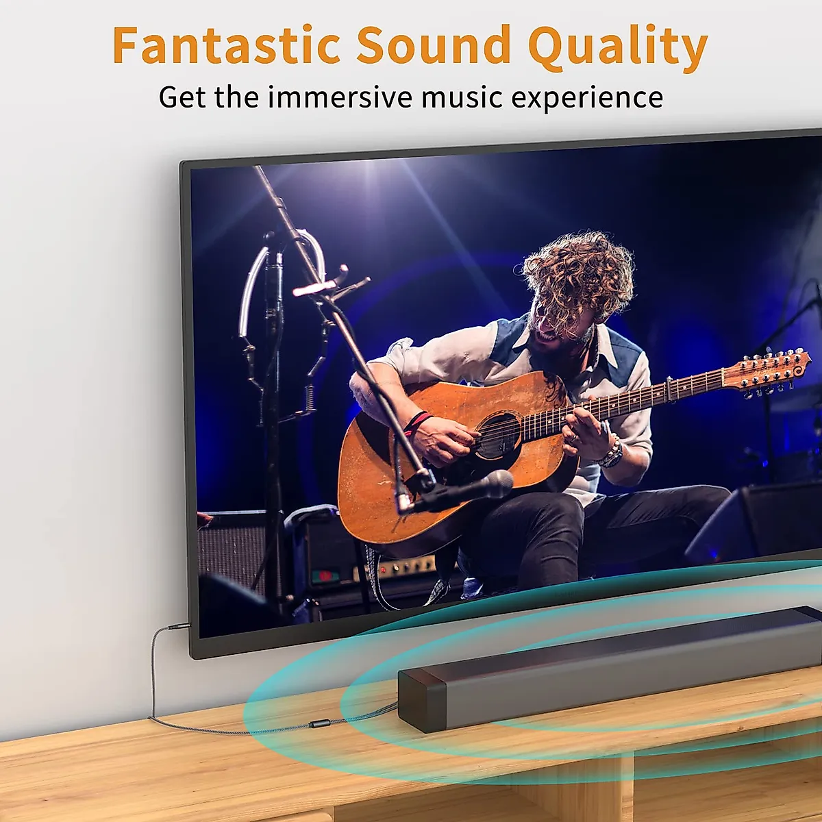 MCSPER RCA to 3.5mm AUX Cable, (6.6 Feet) 3.5 mm 1/8 to RCA 2-Male Headphone Jack Adapter Splitter Premium Stereo Audio Cord for Connects a Smartphone, Tablet, HDTV