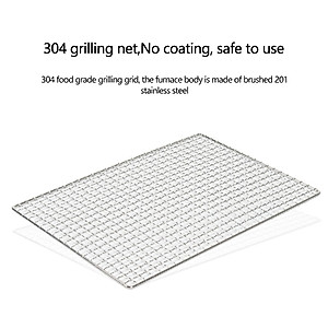 Camping Fire Pit, Portable Camping Grills, Foldable Camping Firepit, Backpacking BBQ Grill, Wood Burning Fire Pit, Outdoor Campfire Stove, Hiking Grills with Storage Bag, for Cooking Bonfire Patio