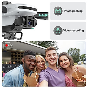 Drone with 4K FPV Dual Cameras,RC Aircraft Quadcopter with Headless,3D Flips,One Key Start,3 Speed Adjustment,2 Batteries 40 minutes of battery life, Foldable Drone for Kids,Adults,Beginners,Air Pressure Fixed Height,Christmas gift,Automatic Return,Optica