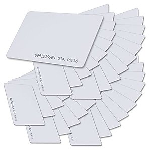 SainSmart Generic White Plastic Contactless 125kHz TK4100 EM4100 RFID Proximity ID Smart Entry Access Card (Pack of 100)