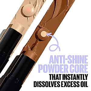 Maybelline Fit Me Shine-Free + Balance Foundation Stick, Multi-Use Face Makeup and Contour Stick For Natural, Matte Coverage, Natural Beige, 1 Count