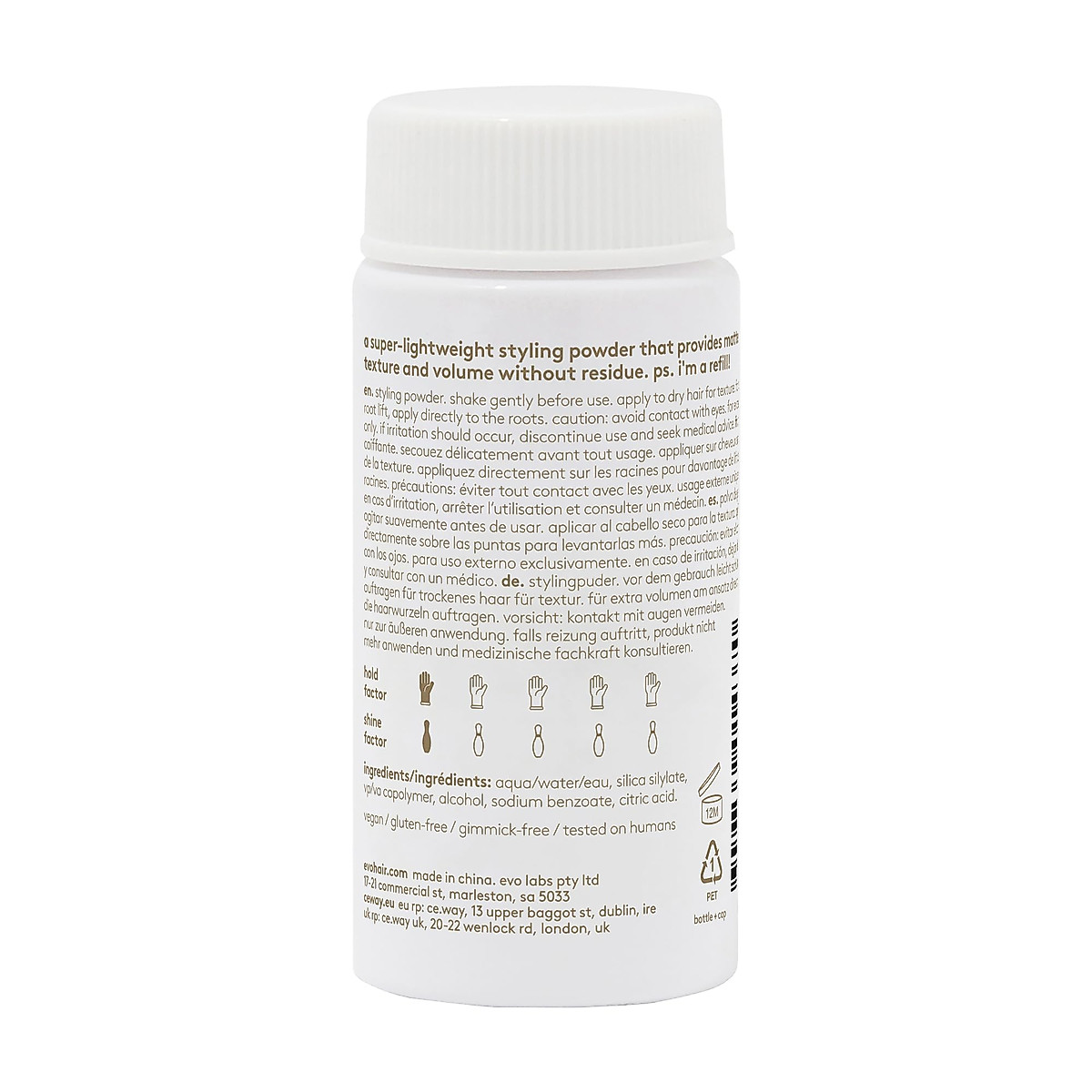 EVO Haze Styling Powder Spray Pump Refill - Hair Texture & Volume Spray - Volumizing with Matte Finish - 50ml / 10g