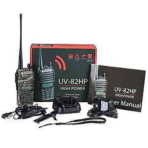 BaoFeng UV-82HP (CAMO) High Power Dual Band Radio: 136-174mhz (VHF) 400-520mhz (UHF) Amateur (Ham) Portable Two-Way