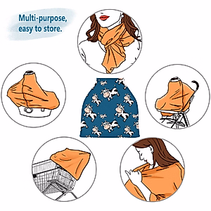 Nursing Cover Breastfeeding Scarf Cute Cow Print - Baby Car Seat Covers, Stroller Cover, Carseat Canopy (0br2b1)