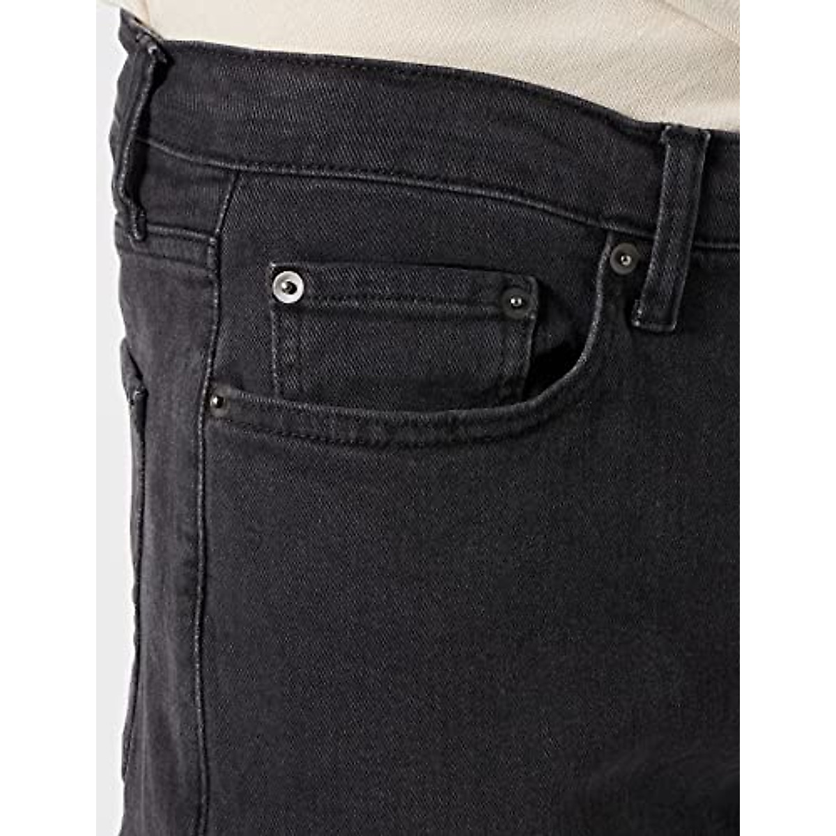 Amazon Essentials Men's Relaxed-Fit Stretch Jean, Washed Black, 54W x 34L