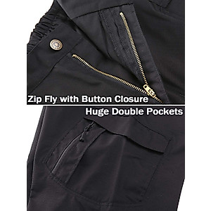 MAGCOMSEN Hiking Pants Mens Tactical Pants Work Pants for Men Military Pants with 9 Pockets Camping Pants Waterproof Pants Quick Dry Rain Pants Khaki