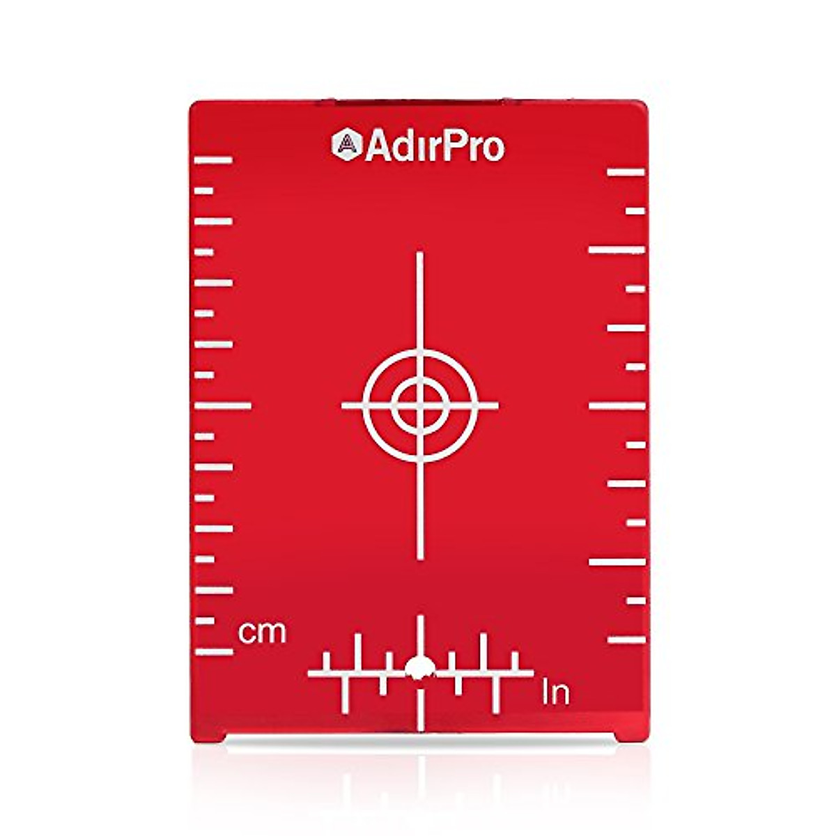 AdirPro Magnetic Floor Target Plate - Heavy Duty Laser Target Plate with Sturdy & Secure Stand - Enhance The Brightness for Laser Line Targets (4x3 Inches, Red)