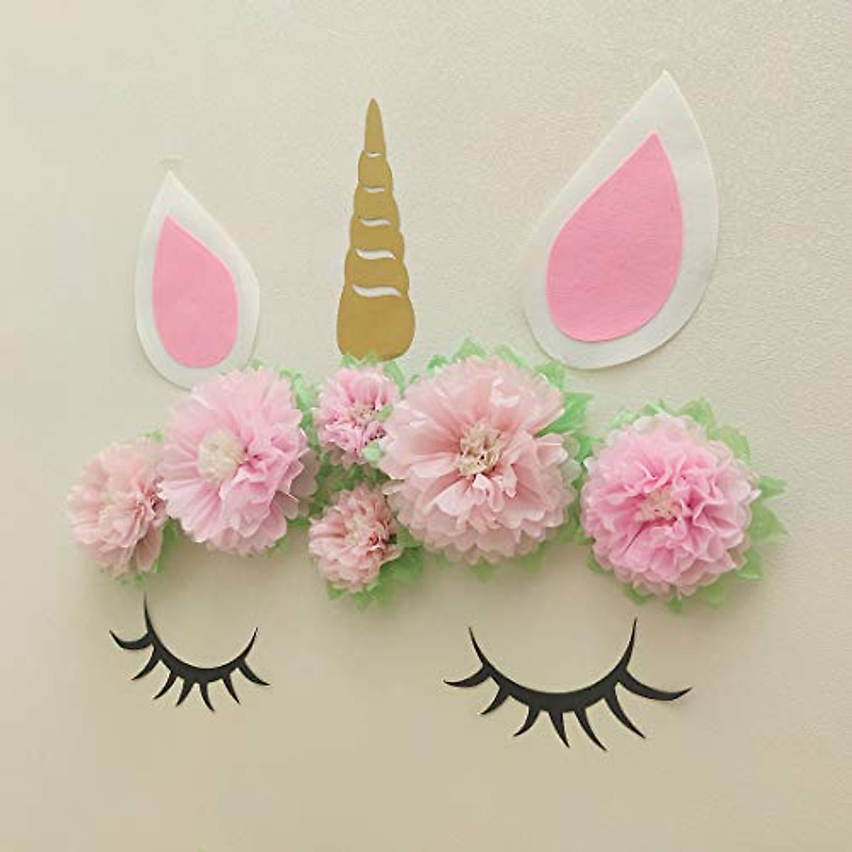 Mybbshower Pinks Flowers Decoration (11''-7'' Assorted) 6 pcs Artificial Tissue Paper Peony Nursery Wall Bridal Shower Centerpiece Baby Girl Birthday Tea Party