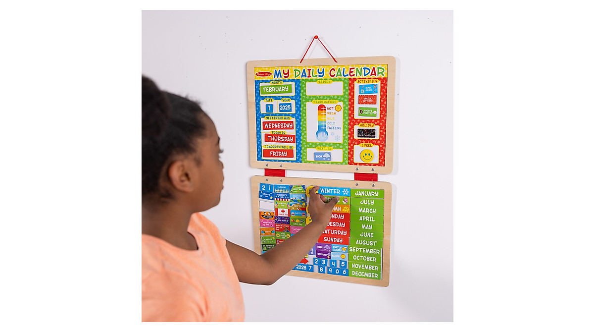 Melissa & Doug Magnetic Daily Calendar for Kids Ages 3+ | Educational & Fun