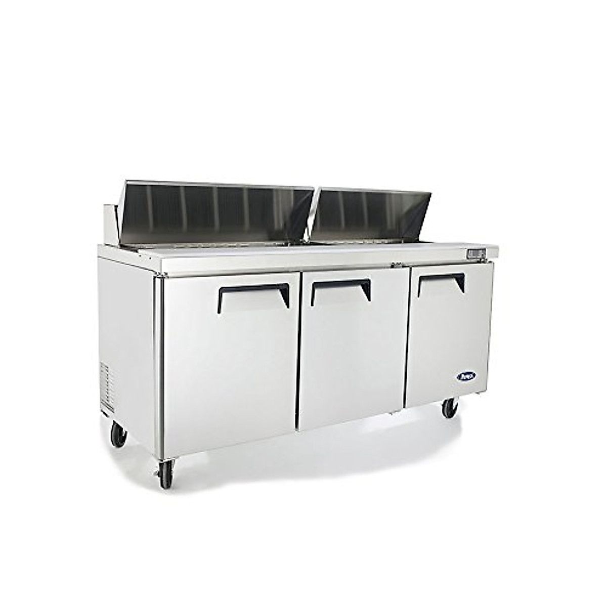AtosaUSA MSF8304GR 72.70'' 3 Door Counter Height Refrigerated Sandwich/Salad Prep Table with Standard Top