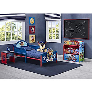 Delta Children 3D-Footboard Toddler Bed, Nick Jr. PAW Patrol + Delta Children Twinkle Galaxy Dual Sided Recycled Fiber Core Crib and Toddler Mattress (Bundle)