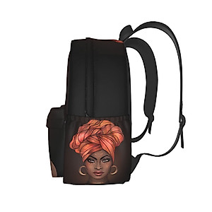 KiuLoam 17 Inch Backpack Elegant African Women Laptop Backpack Shoulder Bag School Bookbag Casual Daypack