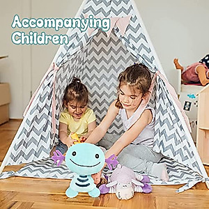 OMG ALL STORE Axolotl Plush Salamander Toy Fun and Soft Plush Stuffed Toy for Game Fans Gift Soft Stuffed Pillow Doll for Kids and Adults (8 Inch) (Blue)