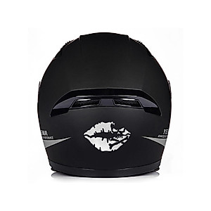 UGSHY 1 PC Motorcycle Helmet Sticker, Lips Reflective Decal, Personalized Bumper Stickers, Fit for Cars, Motorcycles, Helmets, Wind Screens, Laptops, Cellphones (Silver)