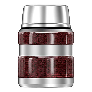 Harry Potter Gryffindor House Crest THERMOS STAINLESS KING Stainless Steel Food Jar with Folding Spoon, Vacuum insulated & Double Wall, 16oz