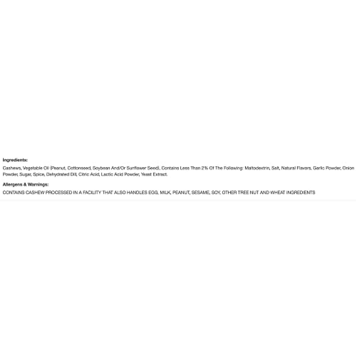 GG Dill Pickled Cashews 6 Oz. (1 Pack)