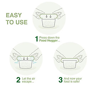 Food Huggers Replacement Lids for Glass Storage Containers Silicone & Glass Lids that Don’t Crack | Fits Round Container Brands & Bowls | 100% Plastic Free | 4 Lid Set (XS,S,M,L), Gradual Green