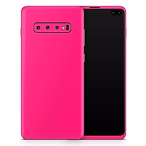 DesignSkinz Solid Pink V2 Protective Vinyl Decal Wrap Skin Cover Compatible with The Samsung Galaxy S20 (Screen Trim & Back Glass Skin)