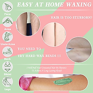 Wax Beads For Hair Removal, 10.5oz/300g Cileypia Hard Waxing Beads For Sensetive Skin, Painless Pearl Wax Beans For Women Men Eyebrow, Face, Brazilian with 10 Spatulas (Tea Tree)