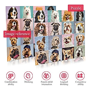 100 Piece Jigsaw Puzzles Funny Dogs Puzzles for Kids Ages 4-8 8-10,Jigsaw Puzzle for Toddlers 3-5 Years Old, Kids Puzzles Ages 6-8, Developmental Toys for Children, Birthday Gifts for Boys Girls