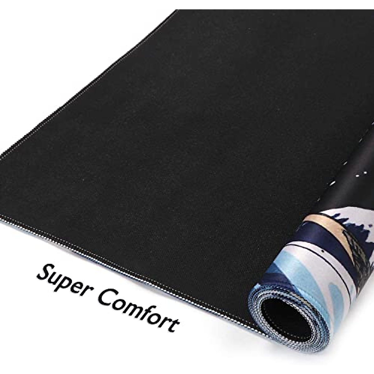 iLeadon Extended Gaming Mouse Pad - Non-Slip Water-Resistant Rubber Base Computer Keyboard Mouse Mat, 35.1 x 15.75-inch XX-Large, Ideal Partner for Work & Game, Sea Wave