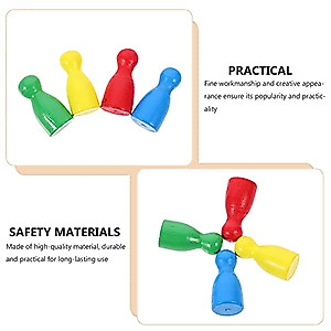 TOYANDONA 48pcs Wooden Chess Pieces Checkers Pieces Figurine Pawns Tournament Chess Set for Beginner Chess Board Game Educational Toy