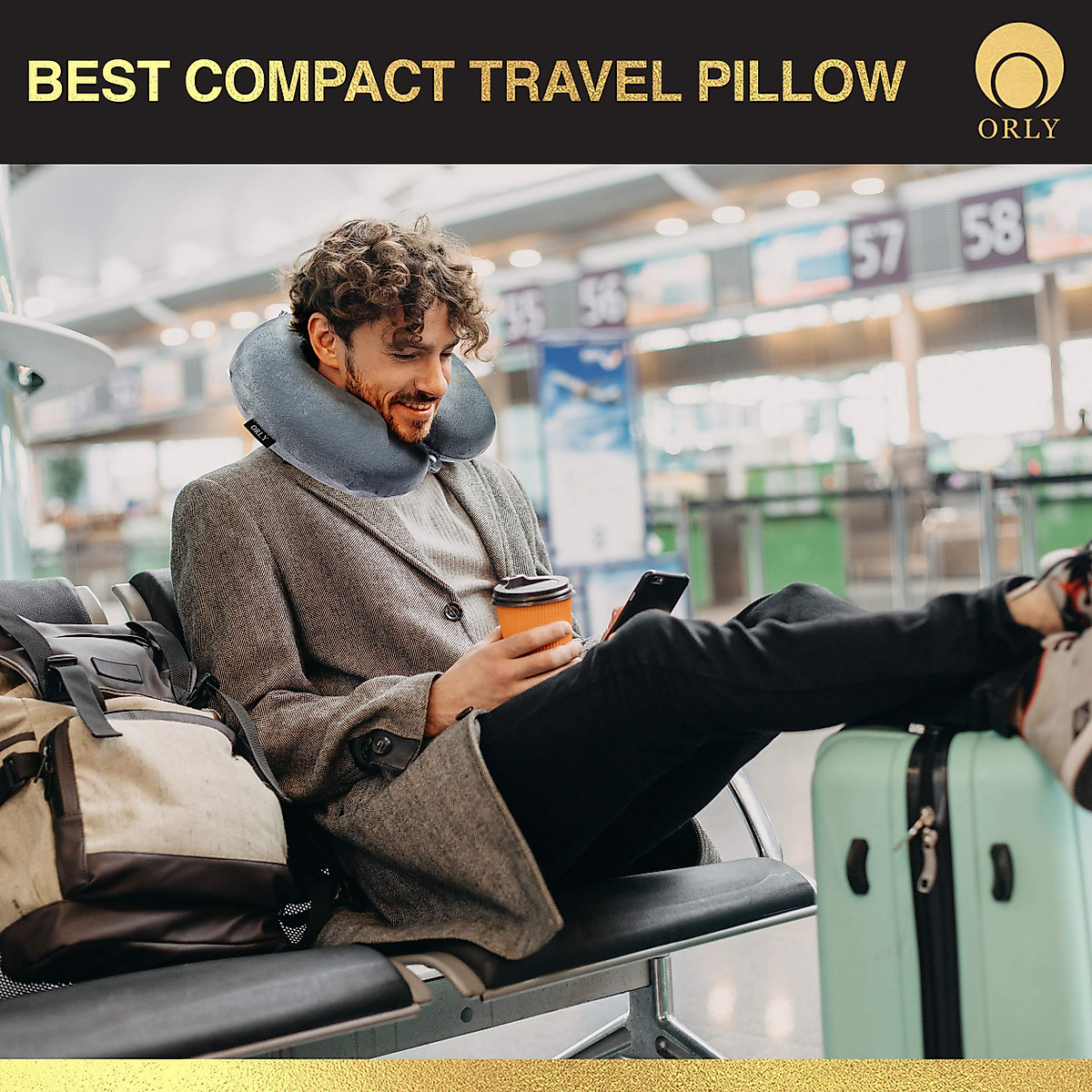 Charles Albert Memory Foam Travel Pillow, U Shaped Neck Pillow, Ultra Soft Comfortable Cushion for Neck Support, Lightweight Headrest, Machine Washable, Great for Airplane Chair, Car, Bed in Grey