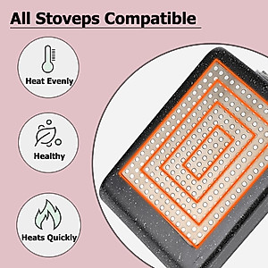 Japanese Omelet Pan, 6"x 7" Non-Stick Tamagoyaki Egg Pan, Rectangle Pan with Anti Scalding Bakelite Handle, Aluminum Japanese Egg Pan for everyday simple breakfast, All Stoveps Compatible, Pink