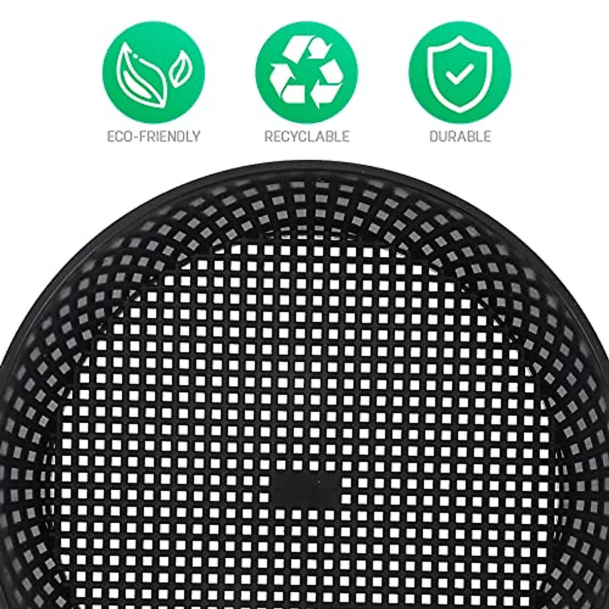 Happyyami 5pcs Garden Sieve Mesh Sifting Pan Portable Soil Sifter Plastic Soil Sieve Set Gardening Tool