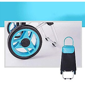 Shopping Trolley on Wheels Multi Function Shopping Cart Aluminum Alloy Cart/Luggage Cart/Trolley/Portable Cart/Folding Trolley/Ad 15 Kg Storage Hand Trucks,