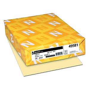 Neenah Paper 49581 Exact Index Card Stock, 110lb, 8 1/2 x 11, Ivory, 250 Sheets