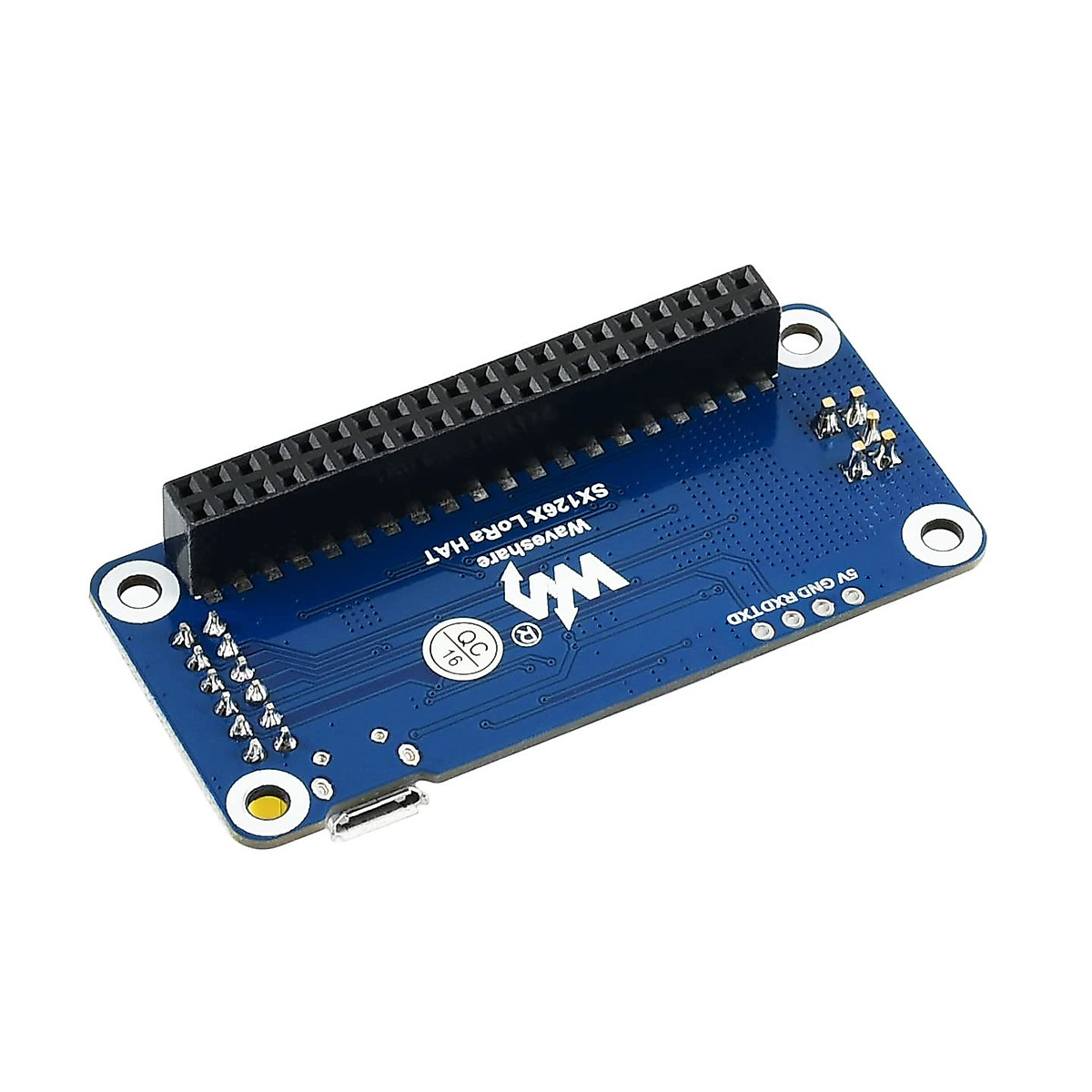 Waveshare SX1262/SX1268 LoRa HAT, Compatible with Raspberry Pi 5/4B/3B/Zero/Zero W/Zero 2W/Pico/Pico W/Pico WH, UART Interface, SX1262 868M LoRa HAT