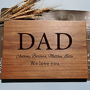 Dad Gifts, Personalized Cutting Board, Custom Engraving Text Wooden Board for His Birthday Father's Day Thanksgiving Day, Stepfather Gift, Grandfather Gift - Dad, We Love You
