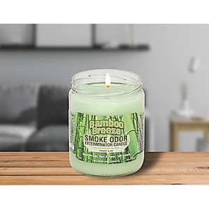 Smoke Odor Exterminator 13 oz Jar Candles Bamboo Breeze, (2)