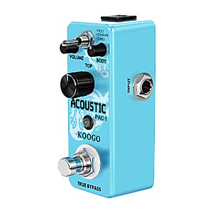 Koogo Guitar Acoustic Pedal Analog Acoustic Guitar Simulator Pedal for Electric Guitar