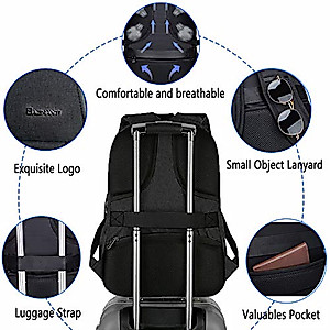 BAOMANYI Laptop Backpacks Travel School Backpack for men 17 Inch Carry on College Teen Boys Backpack Water Resistant Office Business Back pack Lightweight Hiking Bag with USB Charging Port