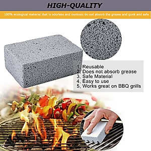 YTFGGY 9 Pack Grill Griddle Cleaning Brick Set, Ecological Grill Cleaning Stone for Removing BBQ Grills, Racks, Flat Top Cookers, Pool