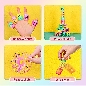 AZEN 32 Pcs Mini Spring Party Favors for Kids 3-5 4-8, Goodie Bags Stuffers for Birthday Party, Classroom Prizes Kids Prizes, Small Bulk Toys Gifts (4 Smile)