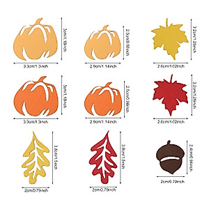 yueton 2 Bags Fall Maple Leaf Pumpkin Acorn Paper Confetti, Autumn Table Scatter Confetti, Sprinkle Confetti, Party Decoration Confetti, for Wedding, Birthday, Baby Shower, Halloween, Photoshoot, etc