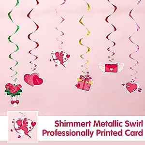 28 PCS Birthday Party Decorations Hanging Swirl - Pink Ceiling Spiral Ornaments for Girl Princess Party Wedding Anniversary, Gender Reveal Party Baby Shower Wall Door Windows Decor Classroom Supplies