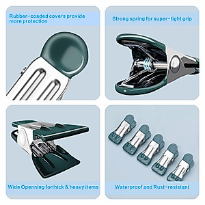 Clothes Pins, 24Pcs Chip Clips, 8 Mix Colors Clothespins, Bag Clips, Paper Clips, Mini Clothes Pins for Photo, Chip Clips Bag Clips Food Clips, Heavy Duty Metal Food Clips for Food, Kitchen Clips