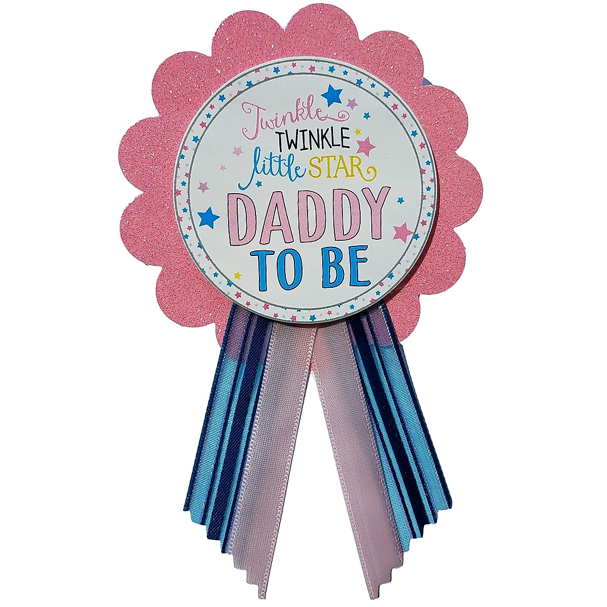 Mommy & Daddy to Be Pin Twinkle Little Star Baby Shower Pins for Parents to wear, Pink & Blue, It's a Girl Sprinkle