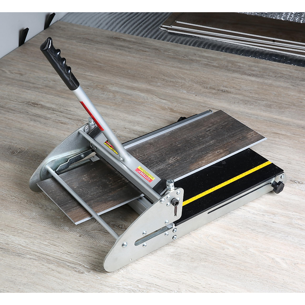 CUTTEREX 13" Free 360° Vinyl Laminate Floor Cutter for VCT, LVT, SPC, PVC, WPC, Rubber Floor and Rigid Core Vinyl Plank, 1 PC Free Spare Blade